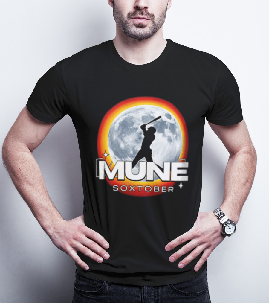 Mune Soxtober Chicago White Sox Moon Baseball T-Shirt