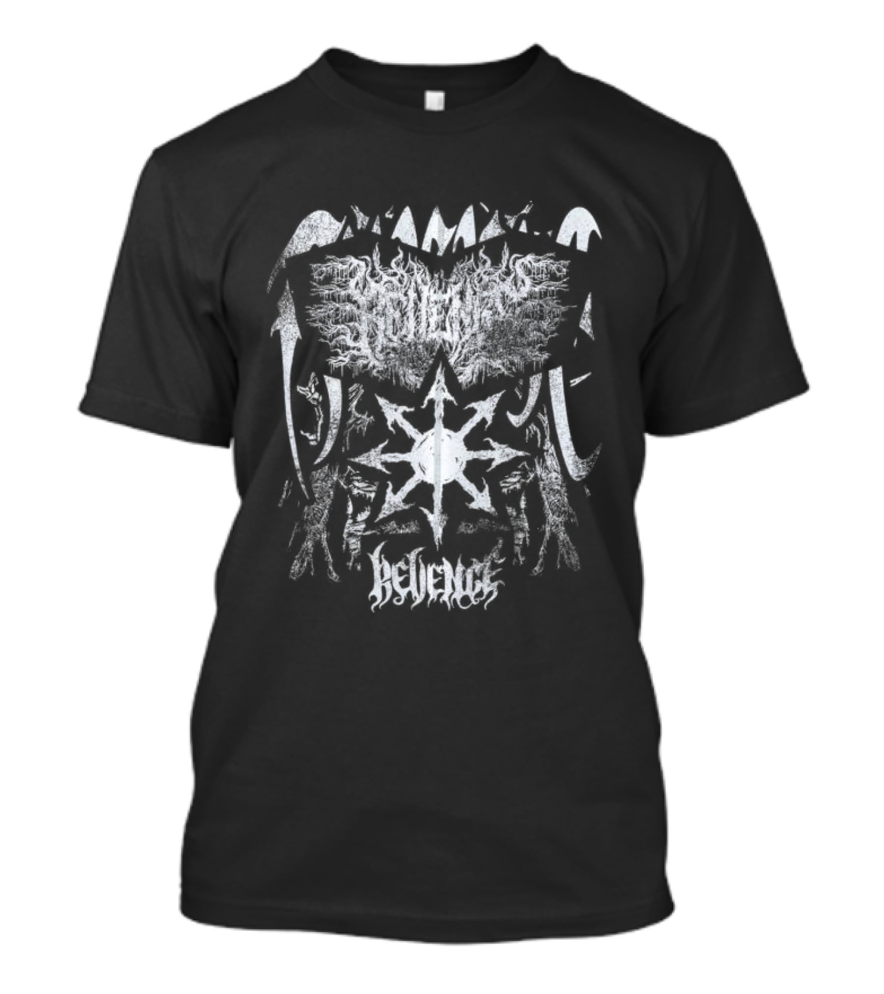 Revenge Demonic Metal Heavy Split Black T-Shirt
