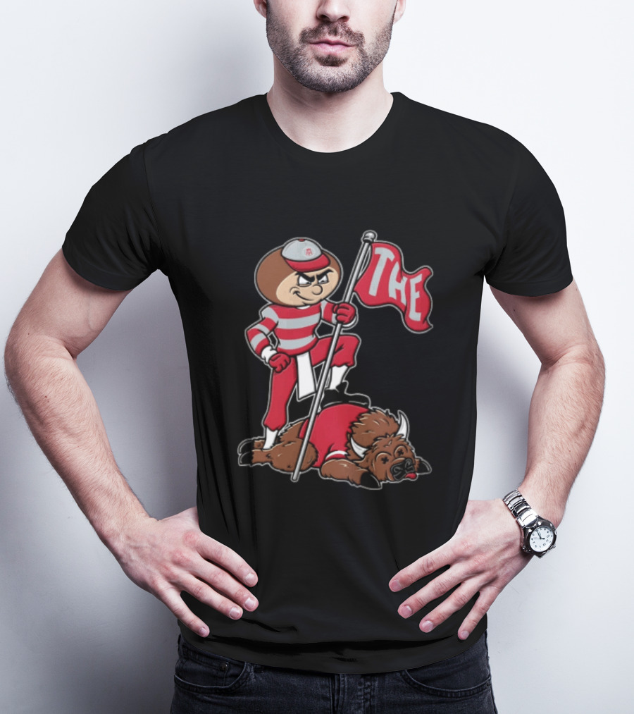 Ohio State Buckeyes Brutus Flag Rivalry T-Shirt