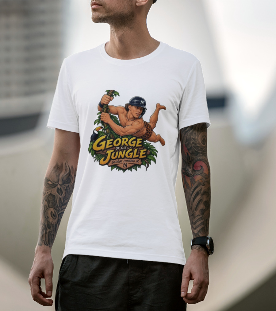 George Of The Jungle George Lombard Jr. New York Yankees NY T-Shirt