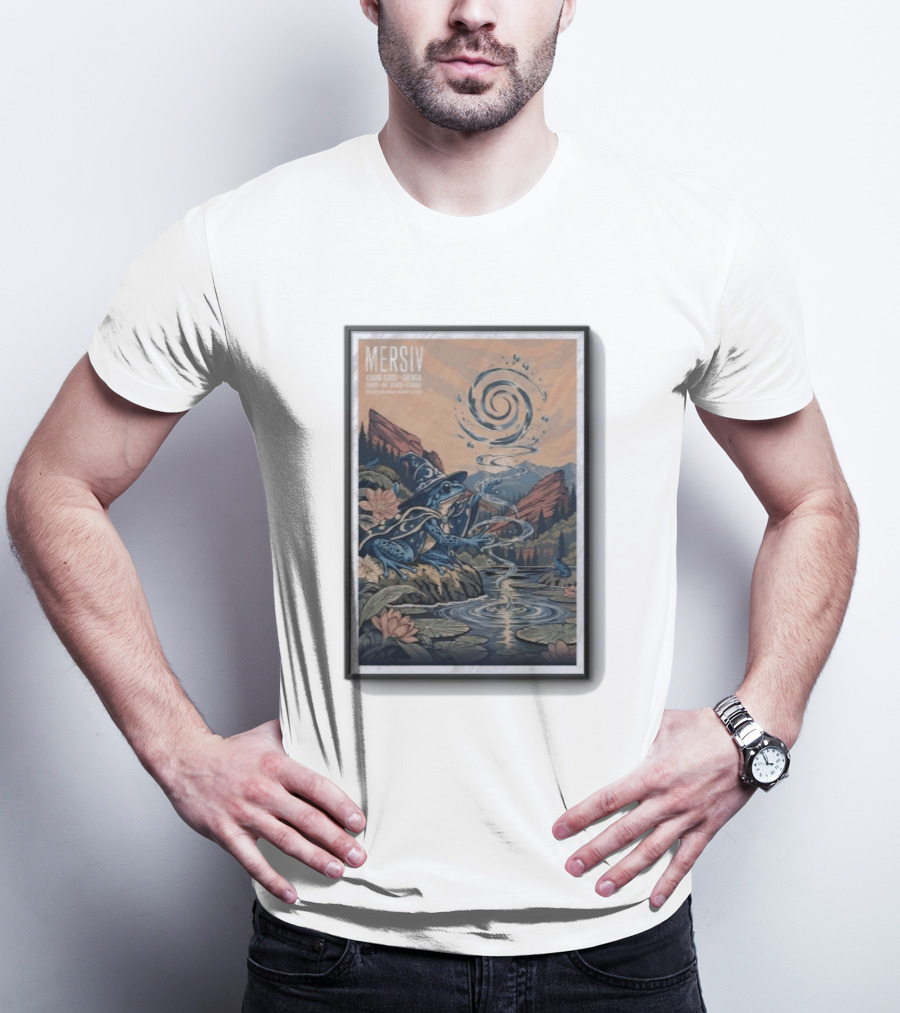 Mersiv Lunar Good Red Rocks Amphitheatre Morrison CO Oct 23 2026 Frog Wizard Night Event T-Shirt