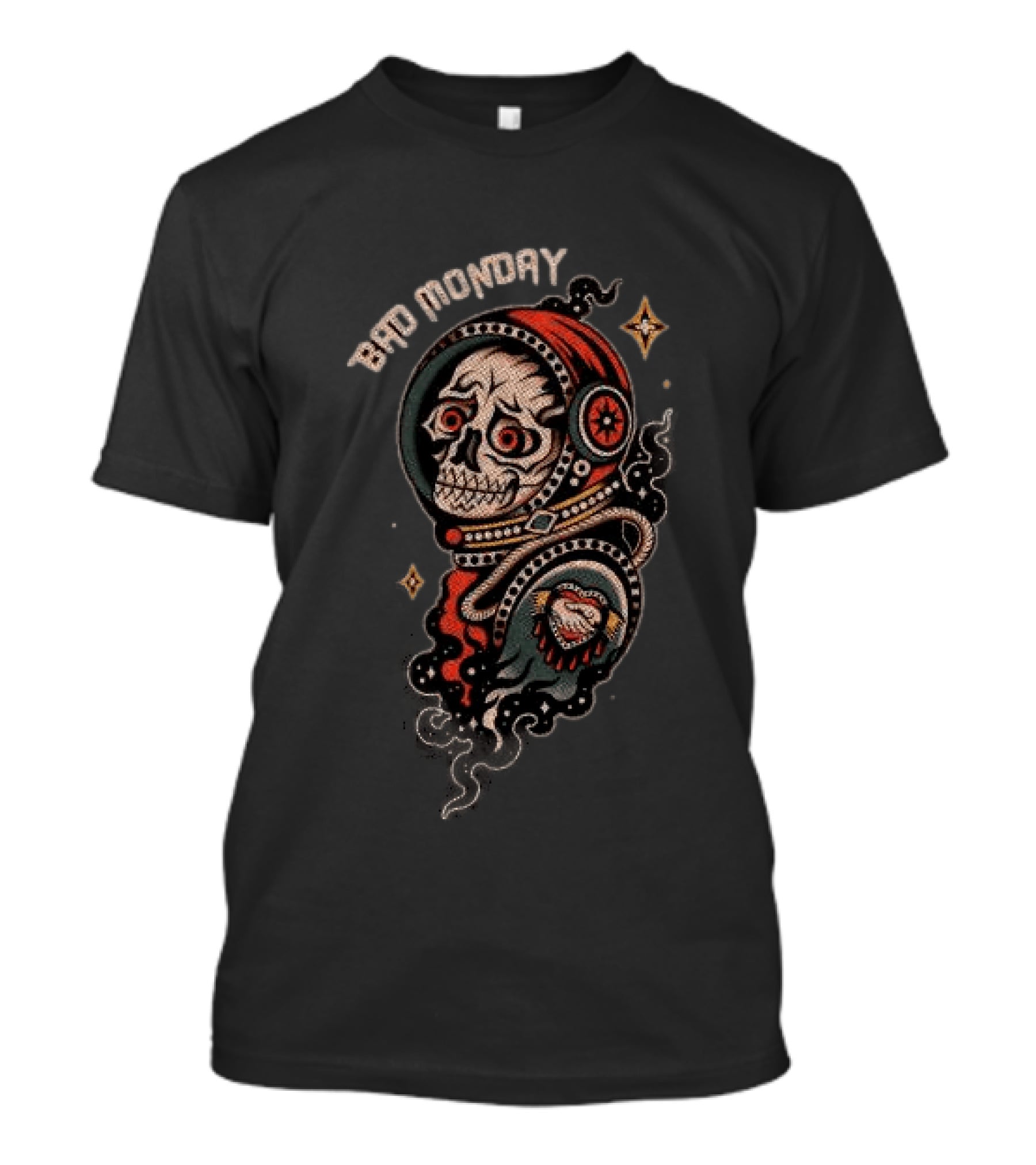 Bad Monday Spaceskull Lucky Neyen Heavy T-Shirt