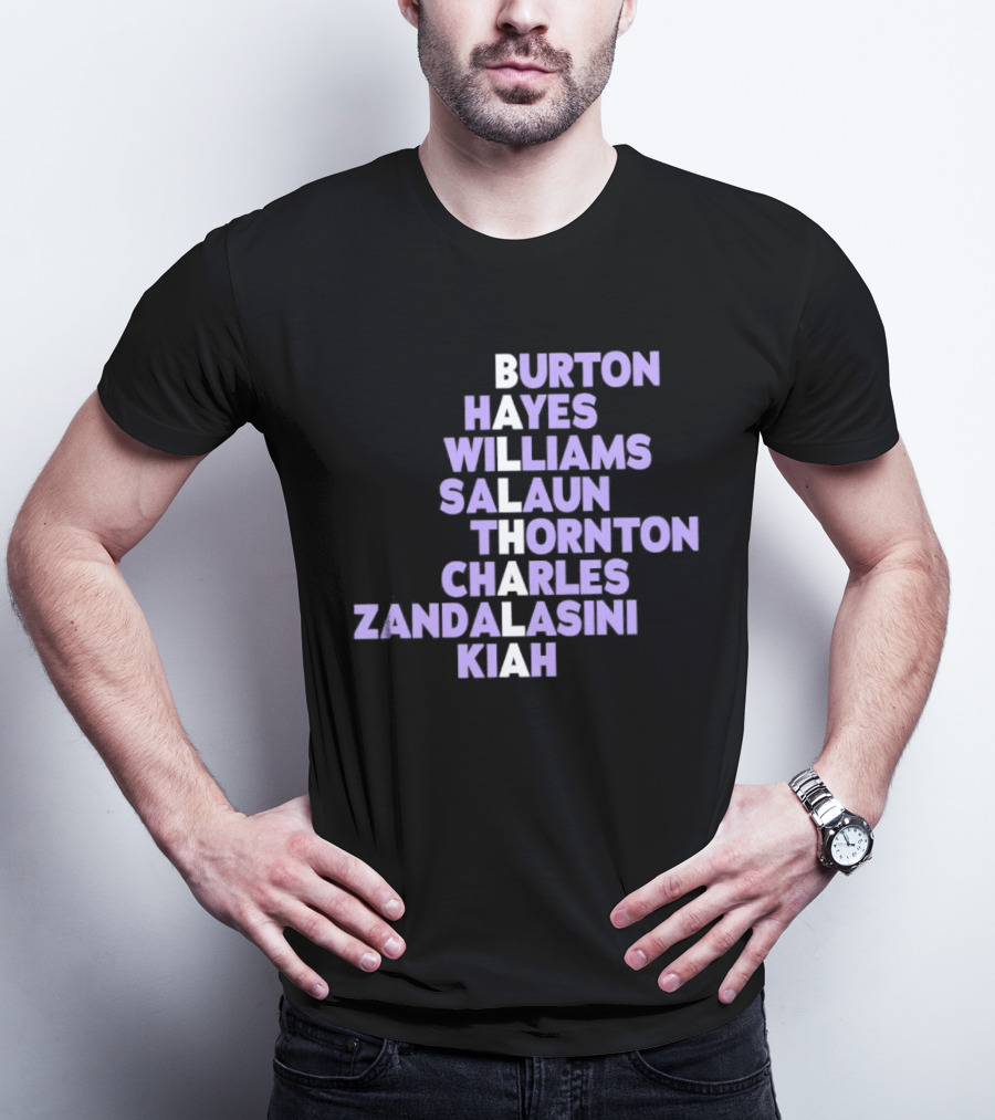 Golden State Valkyries Ballhala Names 2026 Burton Hayes Williams Salaun Thornton Charles Zandalasini Kiah T-Shirt
