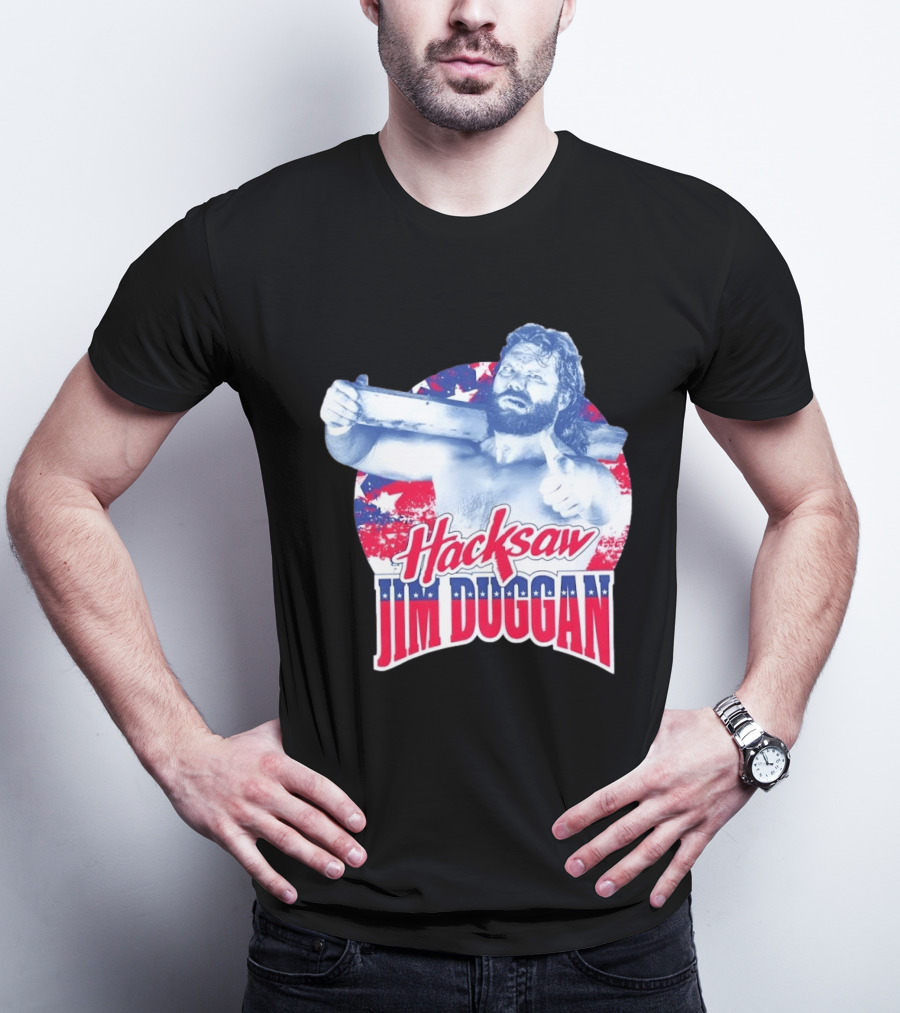 Hacksaw Jim Duggan American Flag Stars And Stripes T-Shirt