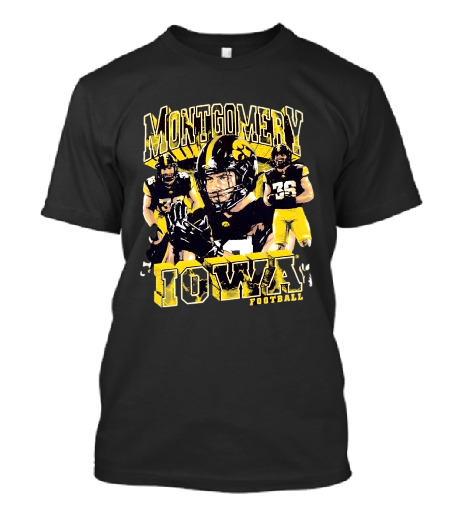Montgomery Iowa Hawkeyes Football No 36 T-Shirt