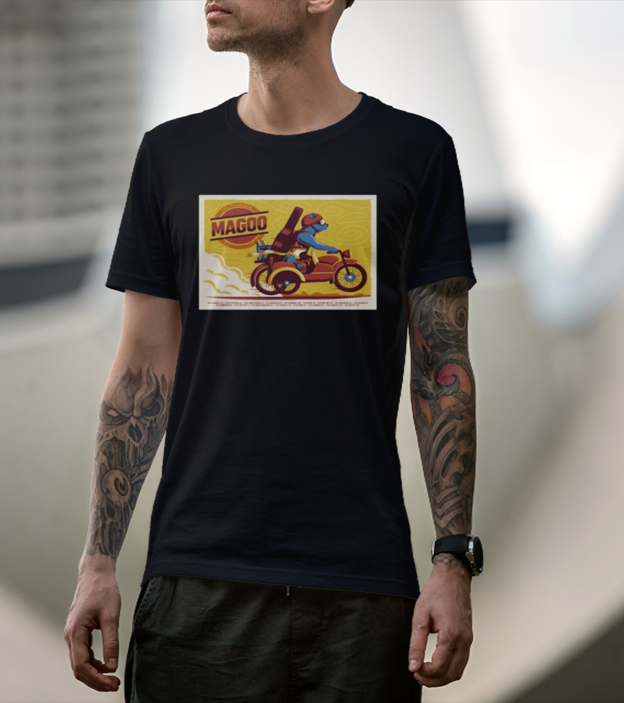 Magoo Fall Tour 2026 North American Concert Limited Edition Motorcycle Bear T-Shirt