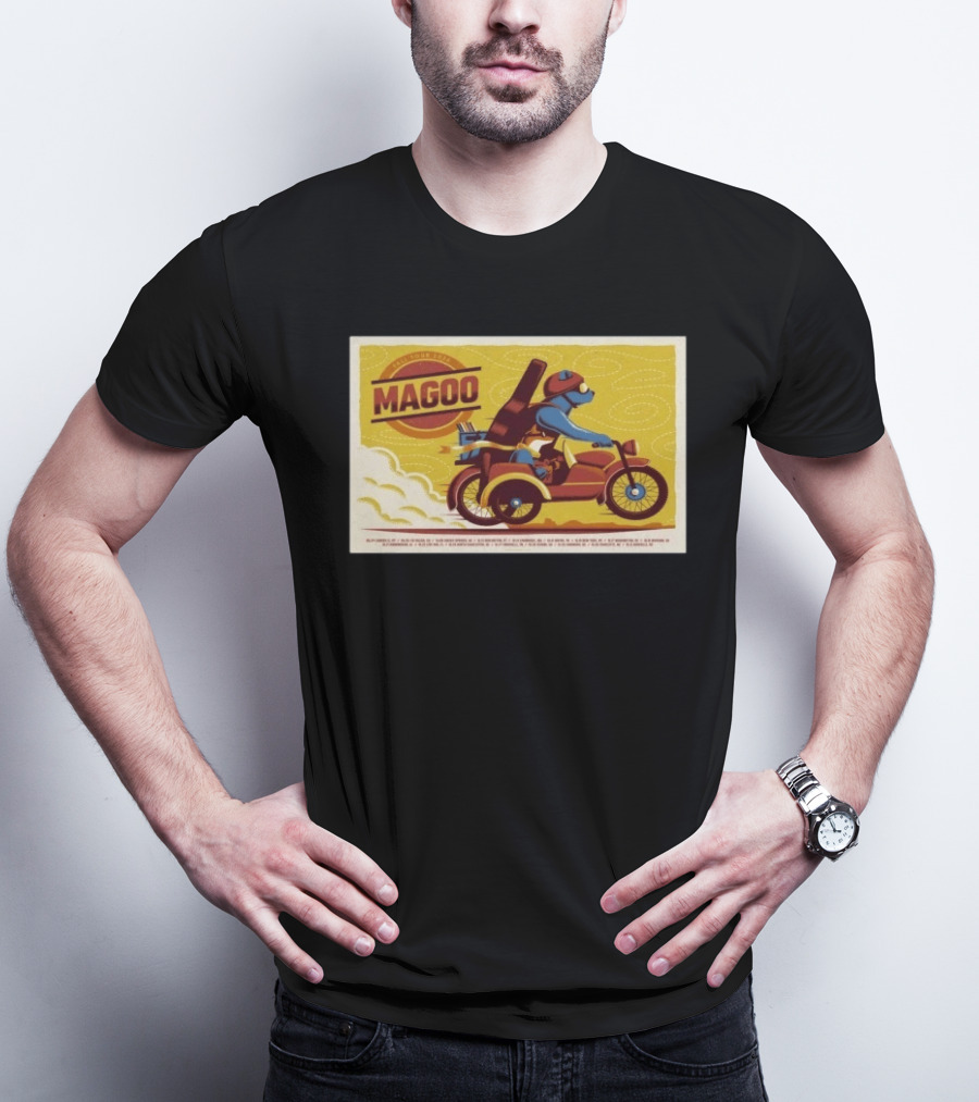 Magoo Fall Tour 2026 North American Concert Limited Edition Motorcycle Bear T-Shirt