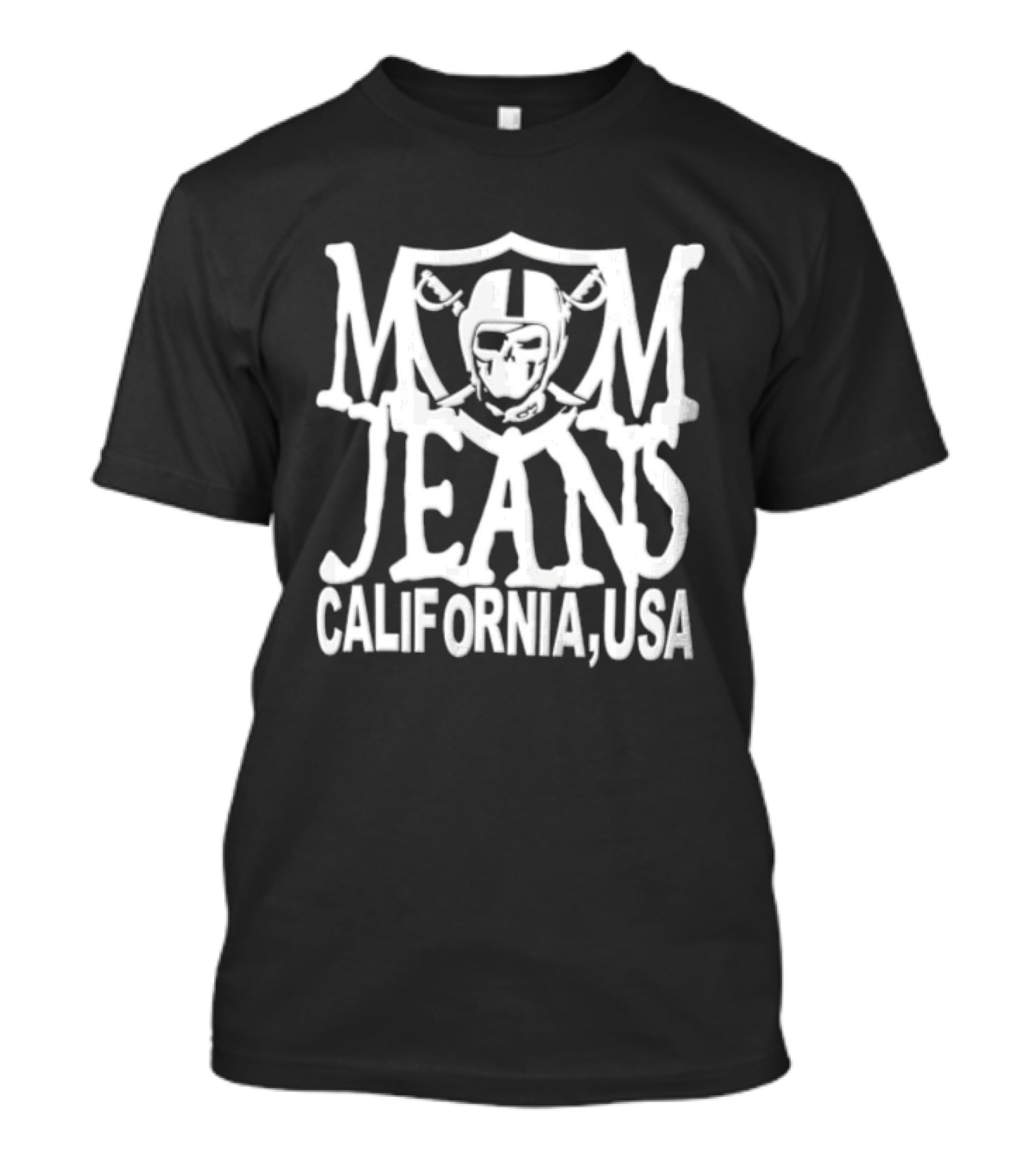 Mom Jeans California USA Football Helmet Crest T-Shirt