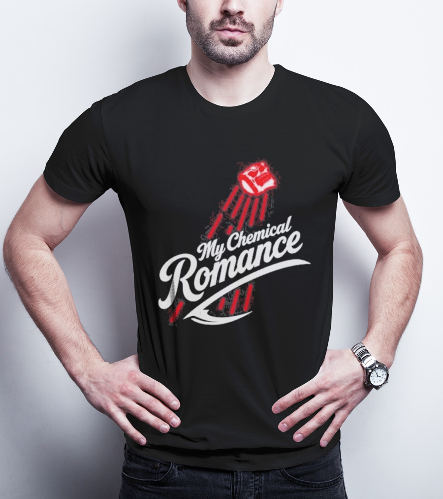My Chemical Romance 10 23 2026 Los Angeles CA Swoosh Logo Style Red And White T-Shirt