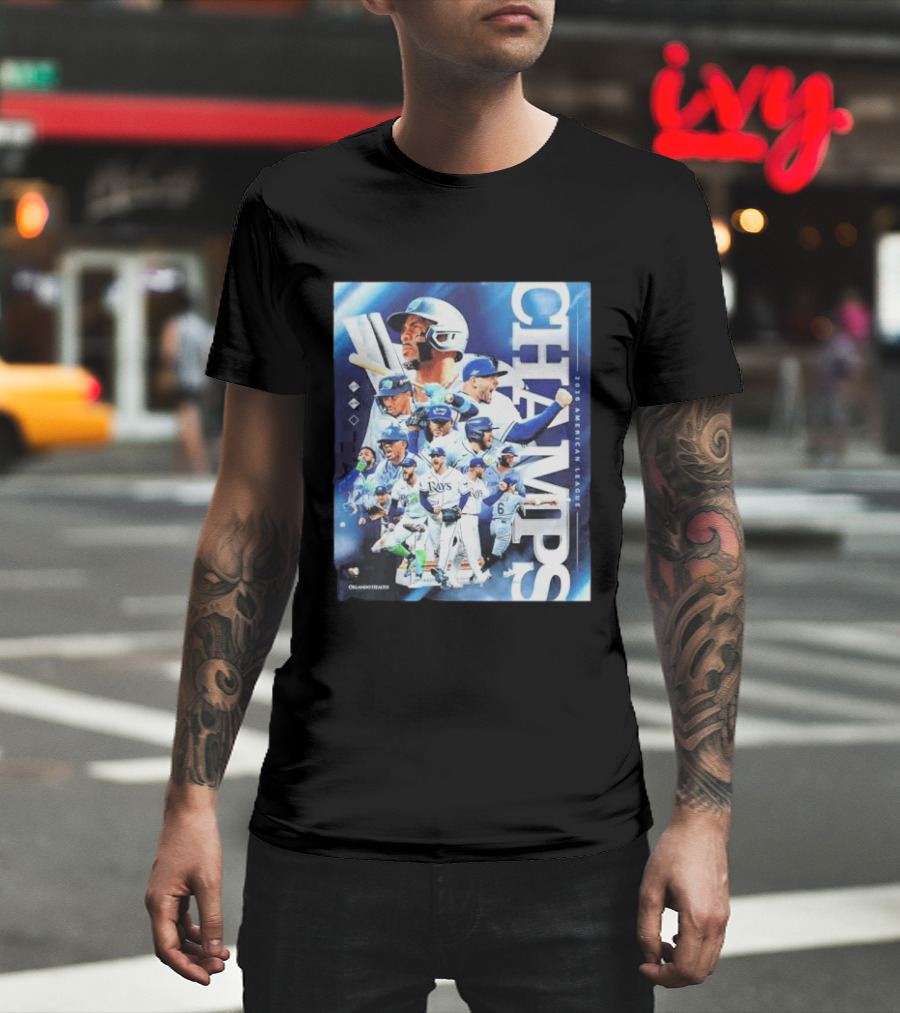 Tampa Bay Rays Champs 2026 American League Celebration With Players T-Shirt