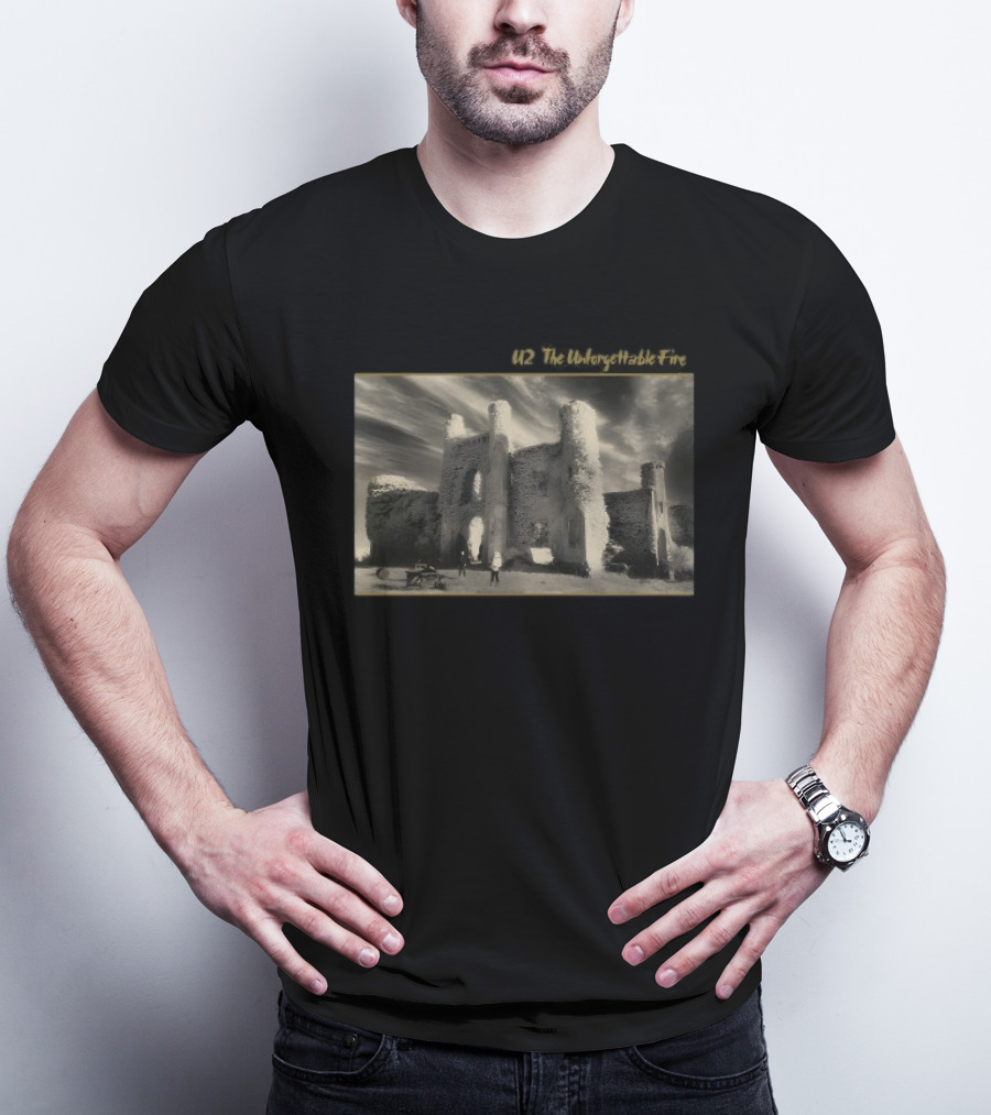 U2 The Unforgettable Fire Album Cover Castle Ruins Photography T-Shirt