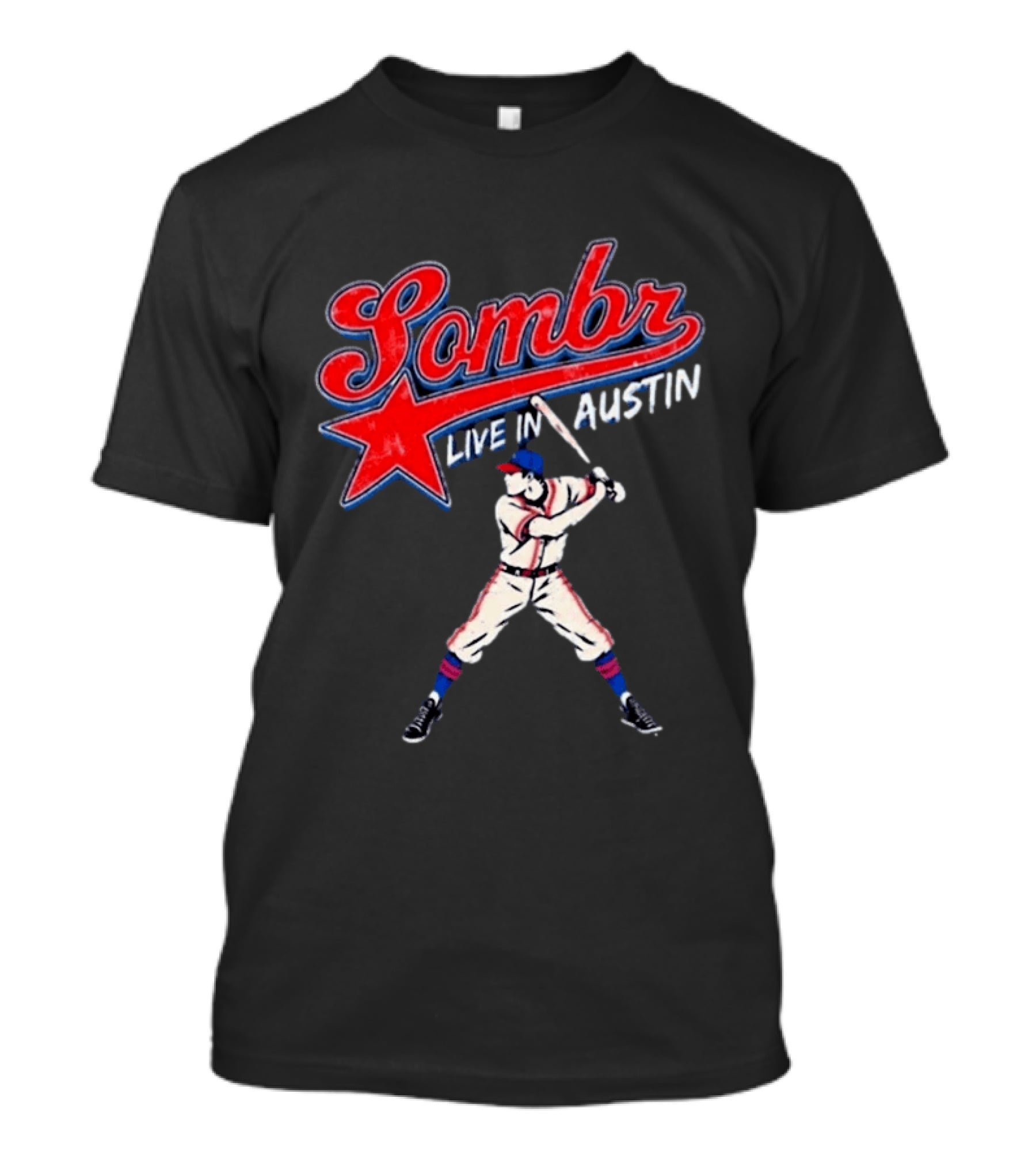 Sombr Live In Austin Baseball October 20 2026 T-Shirt