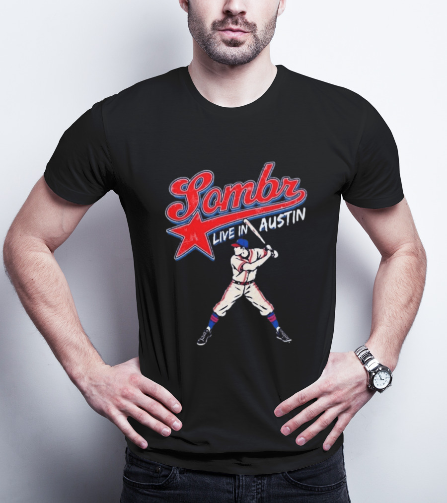Sombr Live In Austin Baseball October 20 2026 T-Shirt
