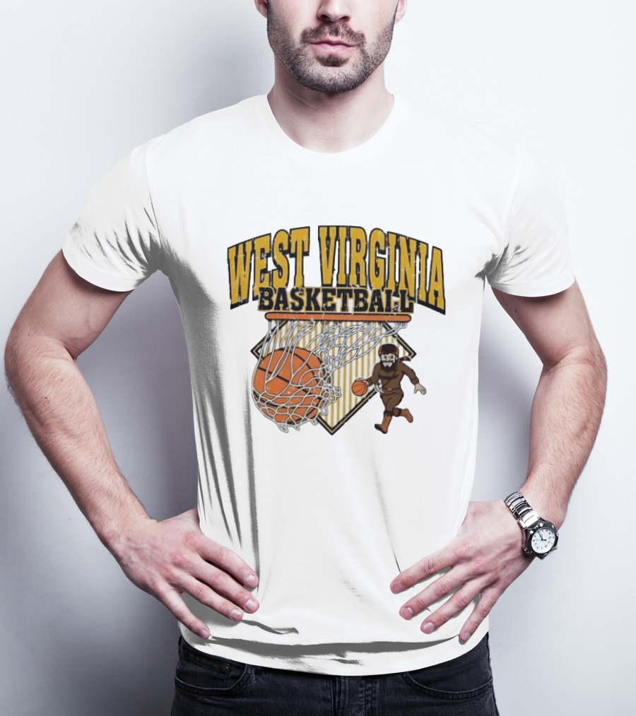 West Virginia Basketball Mountaineer Dunking Legend T-Shirt