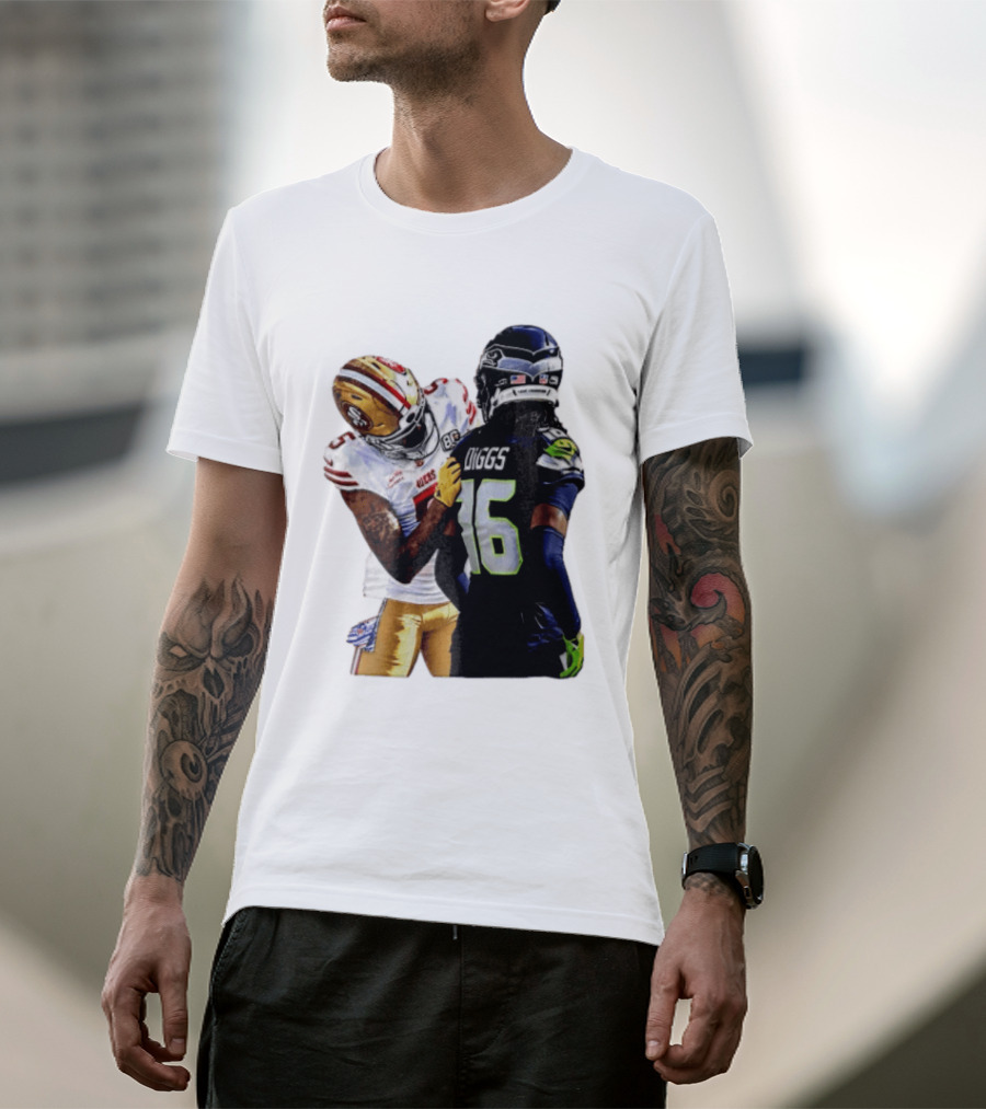 49ers Vs Seahawks NFL Showdown Player Diggs Number 16 Sports Moment T-Shirt