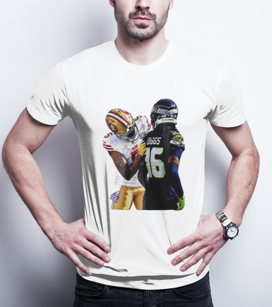 49ers Vs Seahawks NFL Showdown Player Diggs Number 16 Sports Moment T-Shirt
