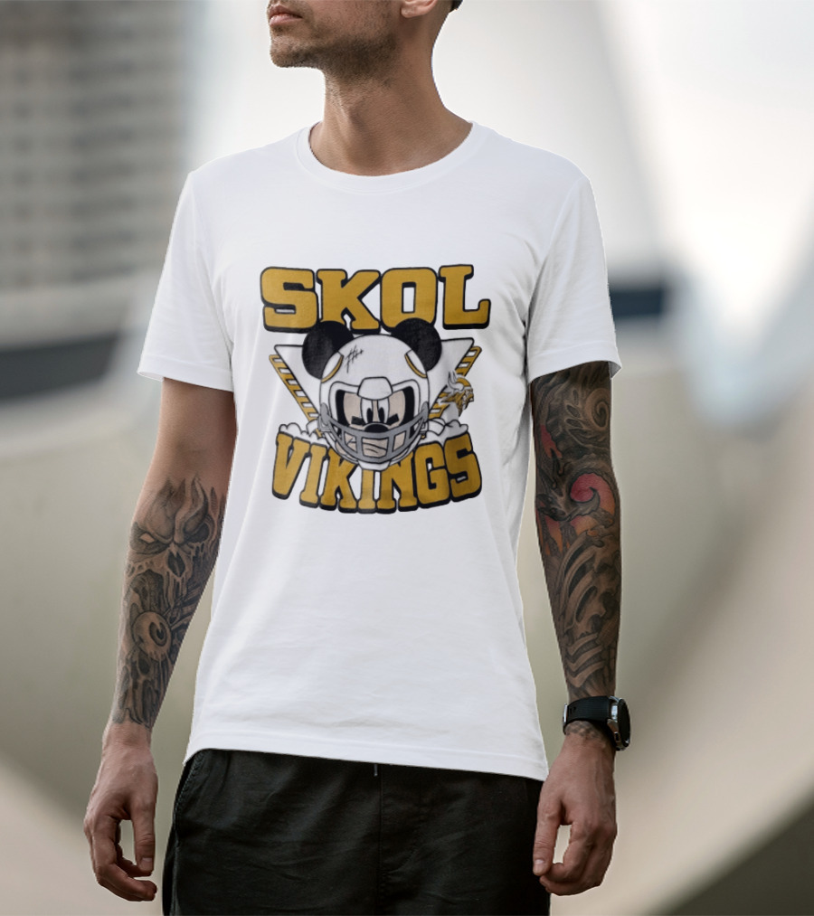 Disney Mickey Mouse Skol Vikings Minnesota Vikings Football T-Shirt