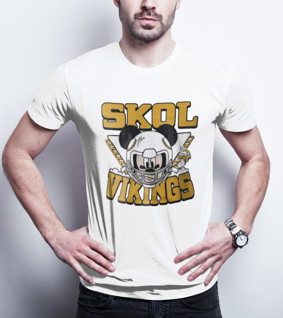 Disney Mickey Mouse Skol Vikings Minnesota Vikings Football T-Shirt