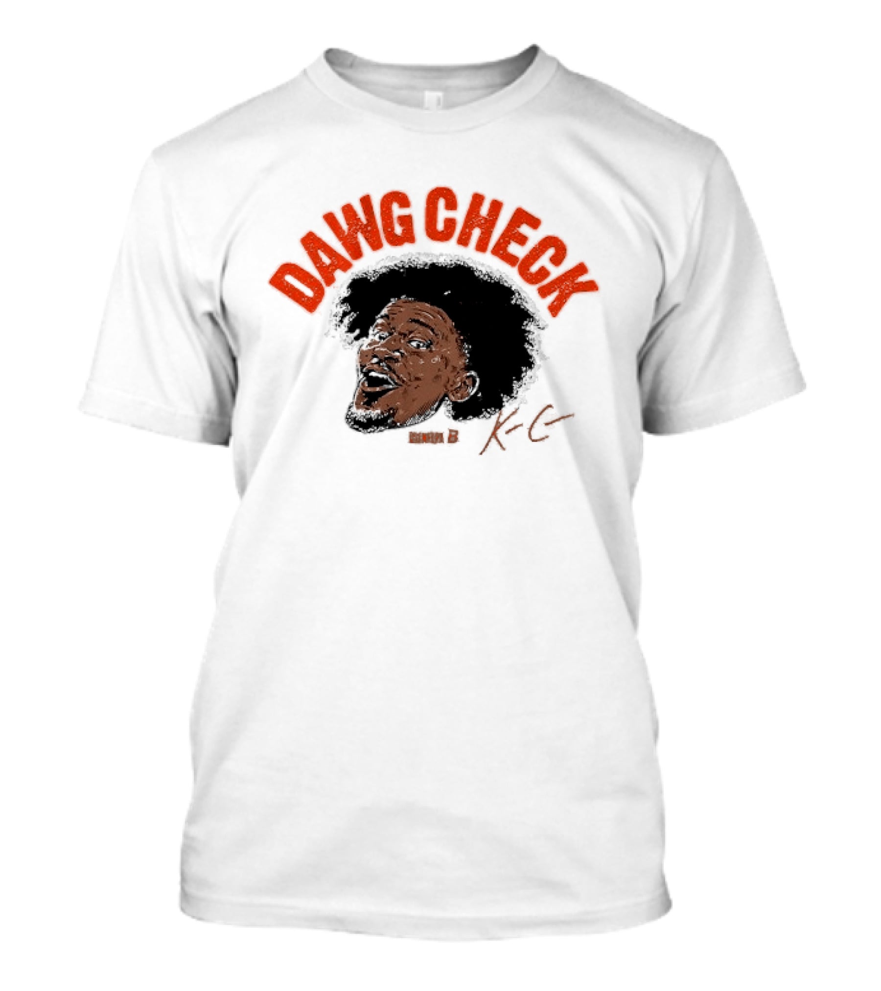 Dawg Check Afro Portrait With KC T-Shirt