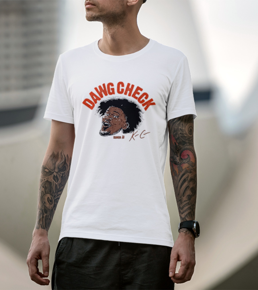 Dawg Check Afro Portrait With KC T-Shirt