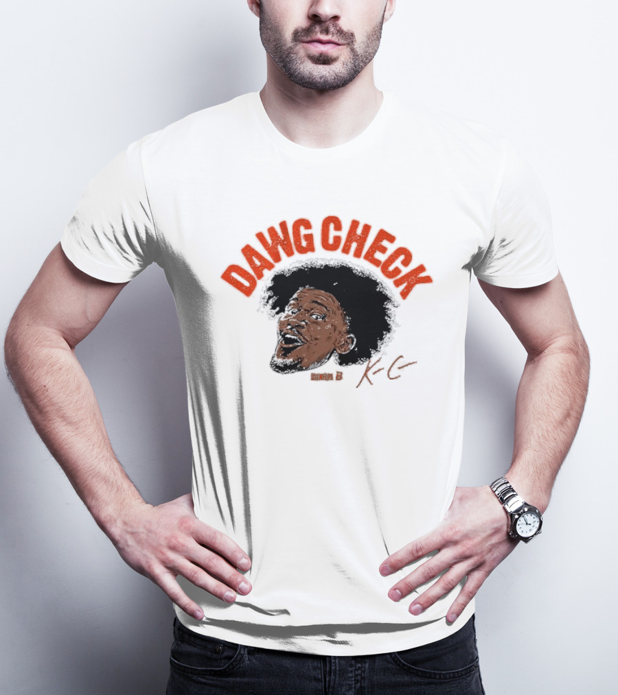 Dawg Check Afro Portrait With KC T-Shirt