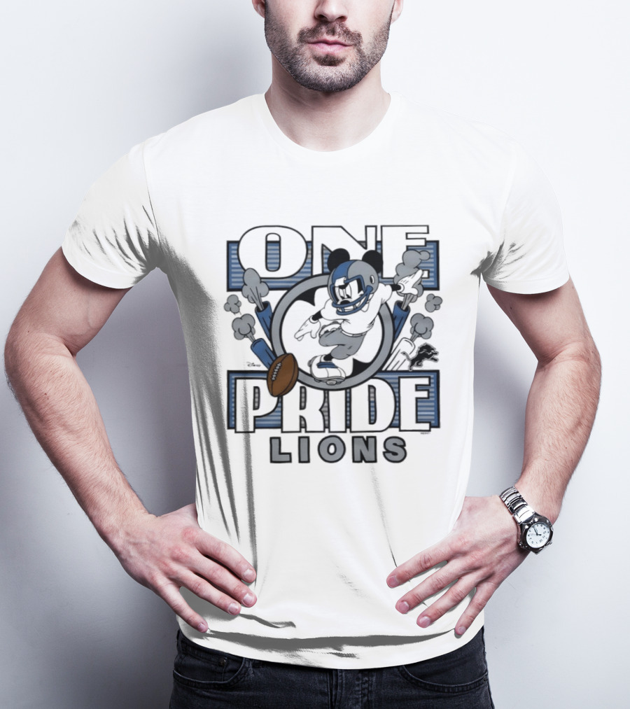 Mickey Mouse Detroit Lions One Pride Collaboration T-Shirt
