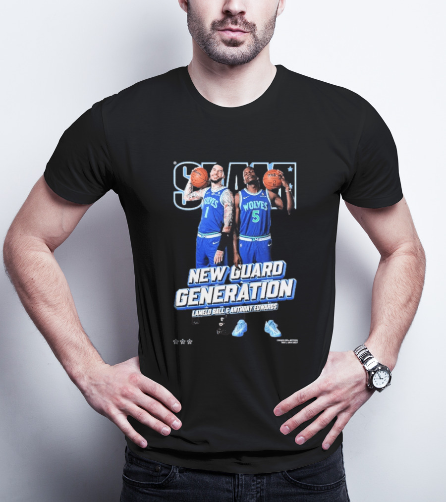 Anthony Edwards And LaMelo Ball SLAM Wolves New Guard Generation T-Shirt