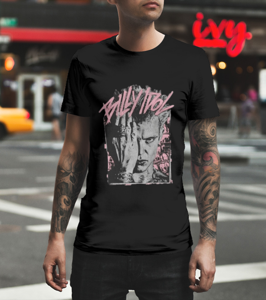 Billy Idol Pink Scratch 2026 Tour T-Shirt