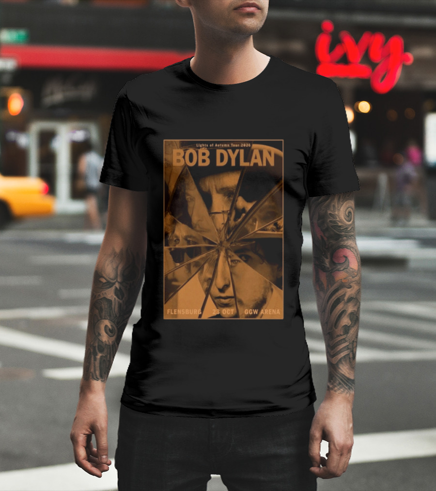 Bob Dylan Lights Of Autumn Tour 2026 Flensburg 23 Oct GGW Arena T-Shirt