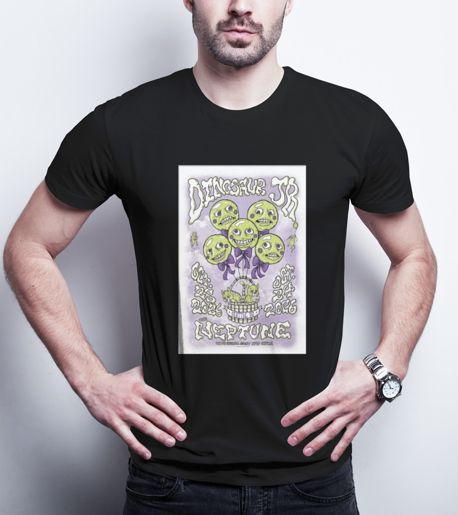 Dinosaur Jr Seattle WA October 23 24 2026 The Neptune Special Guest Stef Chura Show T-Shirt