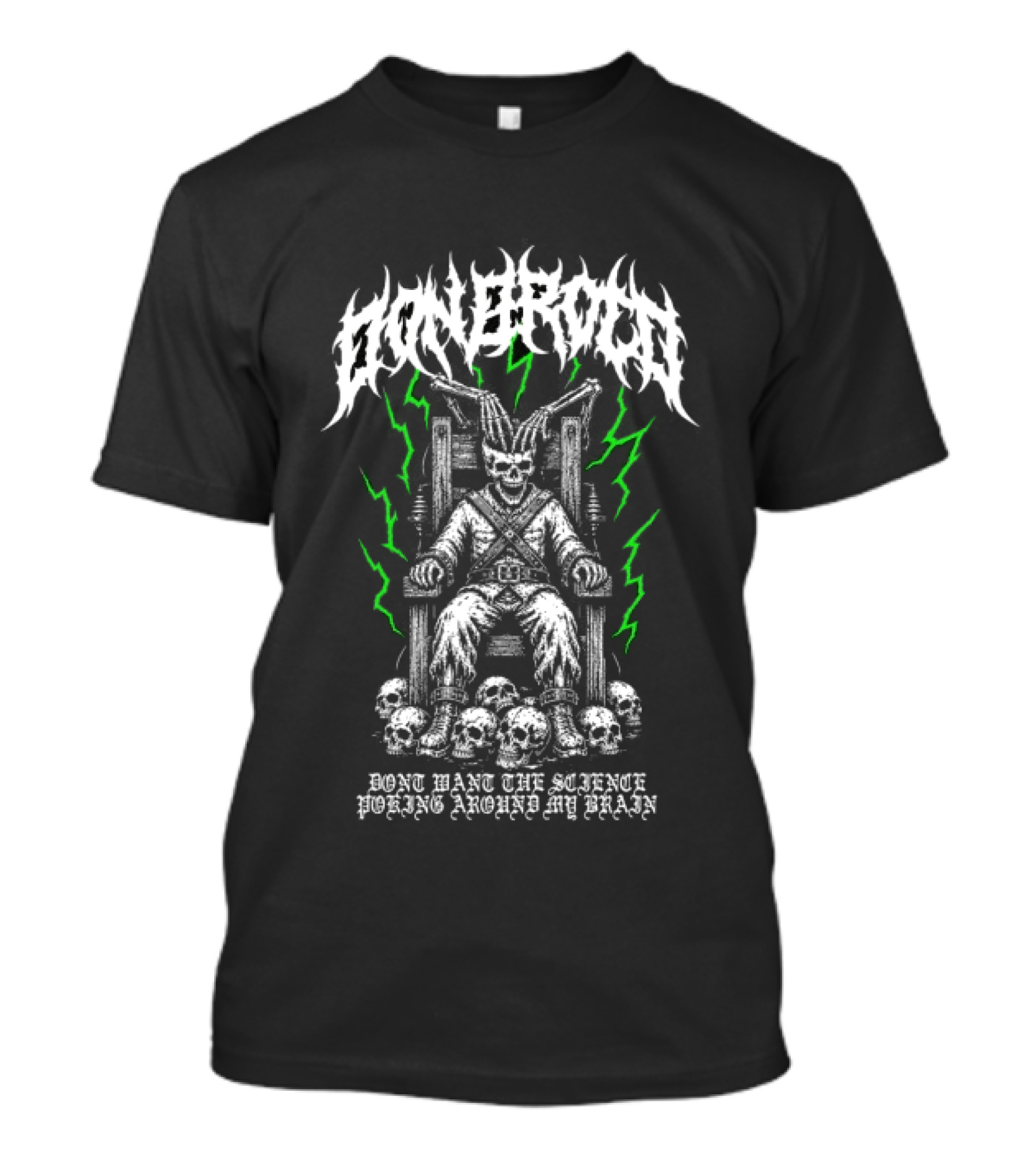 Don Broco Poking Around My Brain Skeleton Throne Skulls Black Longsleeve T-Shirt