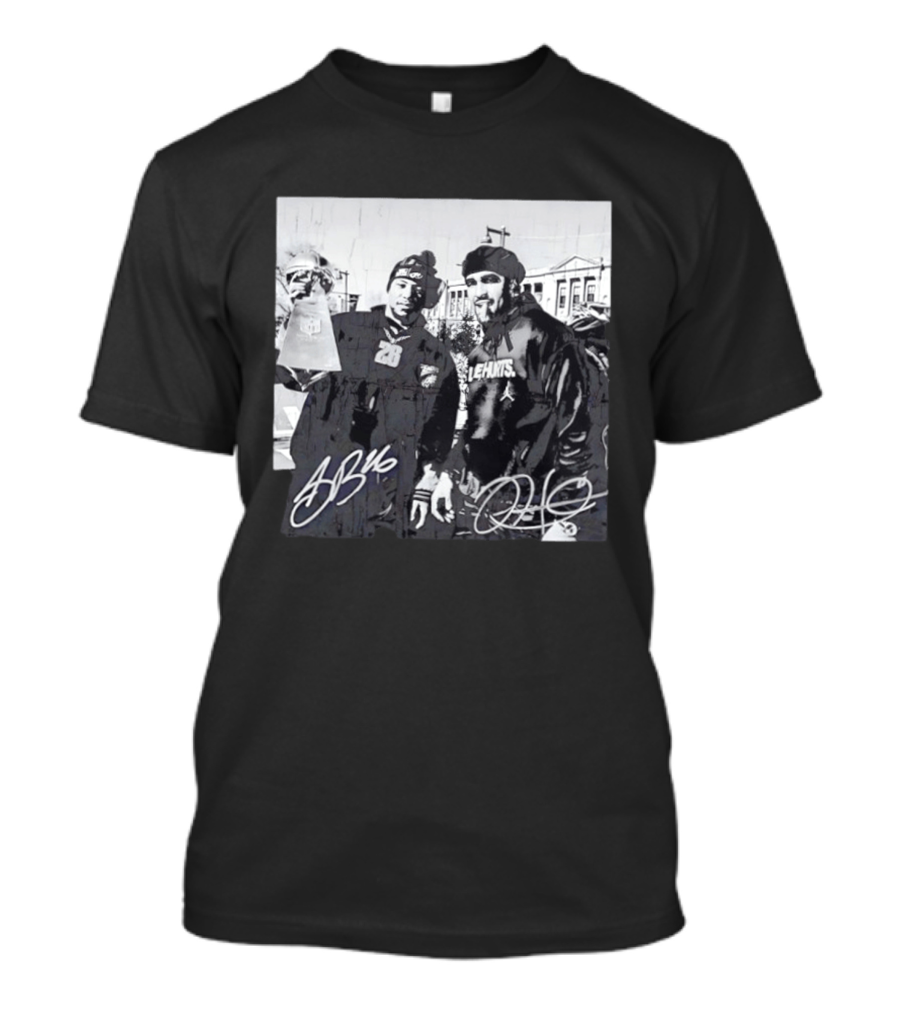 Jalen Hurts Saquon Barkley Philadelphia Eagles Smoking NFL Champions T-Shirt