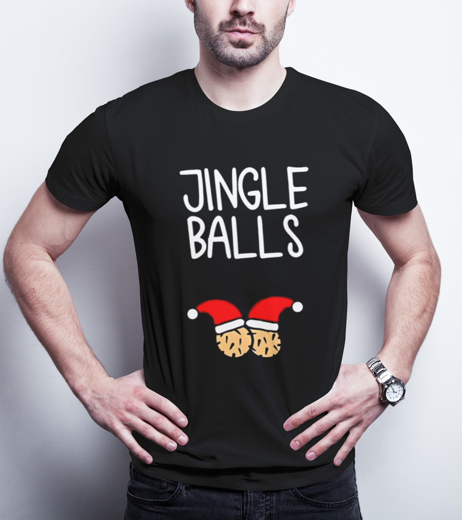 Jingle Balls Santa Hat Christmas Holiday Humor T-Shirt