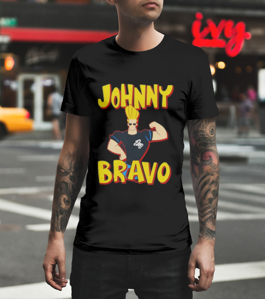 Johnny Bravo Cartoon Classic Character Pose T-Shirt
