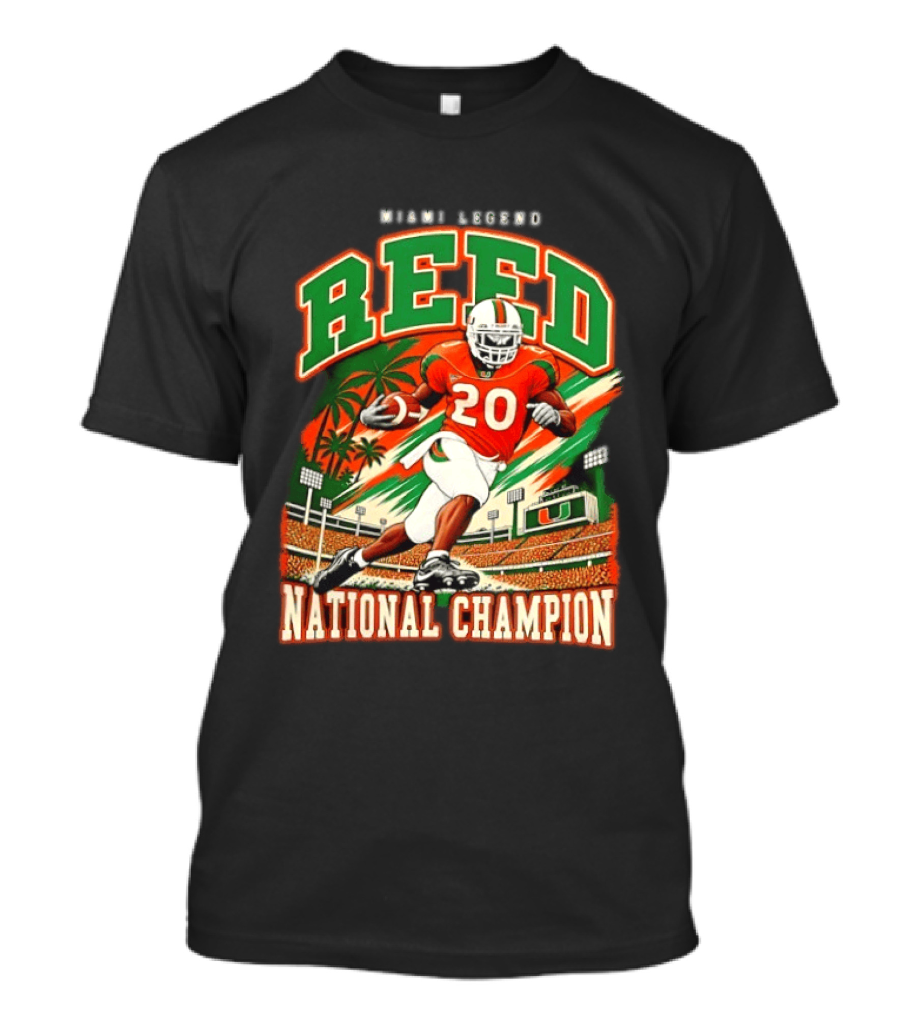 Miami Hurricanes Ed Reed National Champion 20 T-Shirt