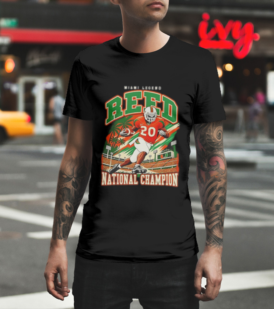 Miami Hurricanes Ed Reed National Champion 20 T-Shirt