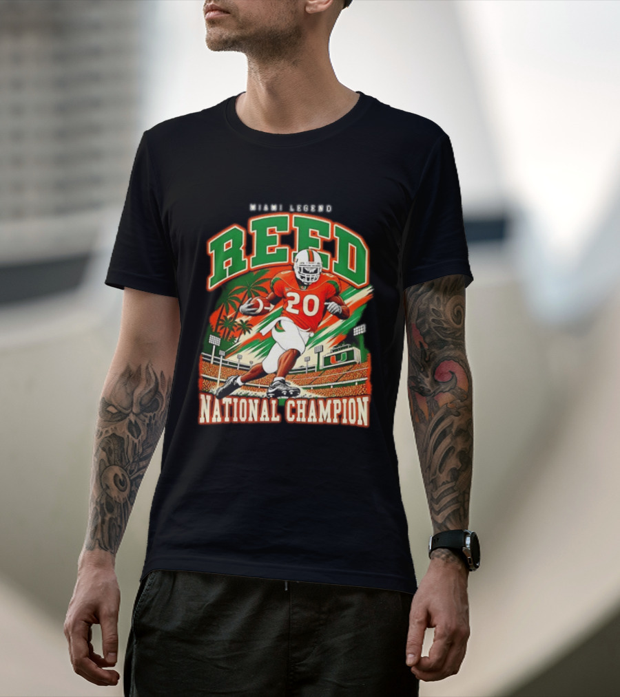 Miami Hurricanes Ed Reed National Champion 20 T-Shirt