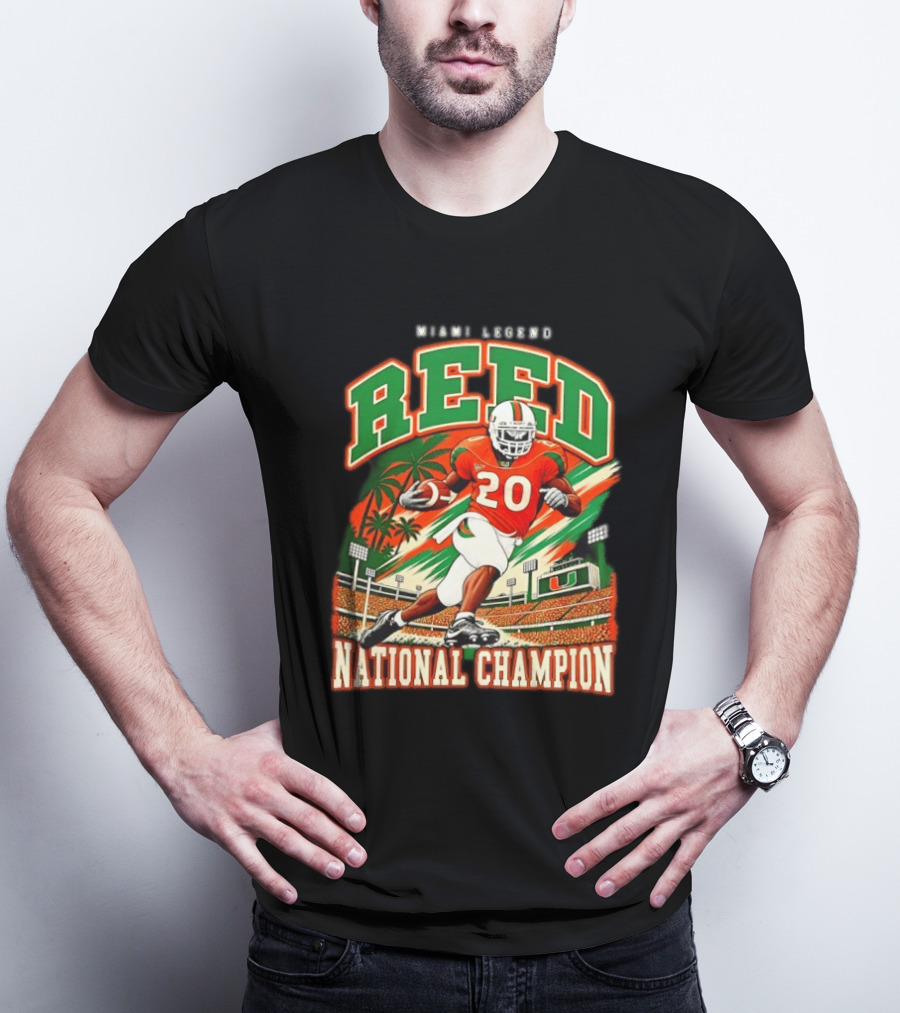 Miami Hurricanes Ed Reed National Champion 20 T-Shirt