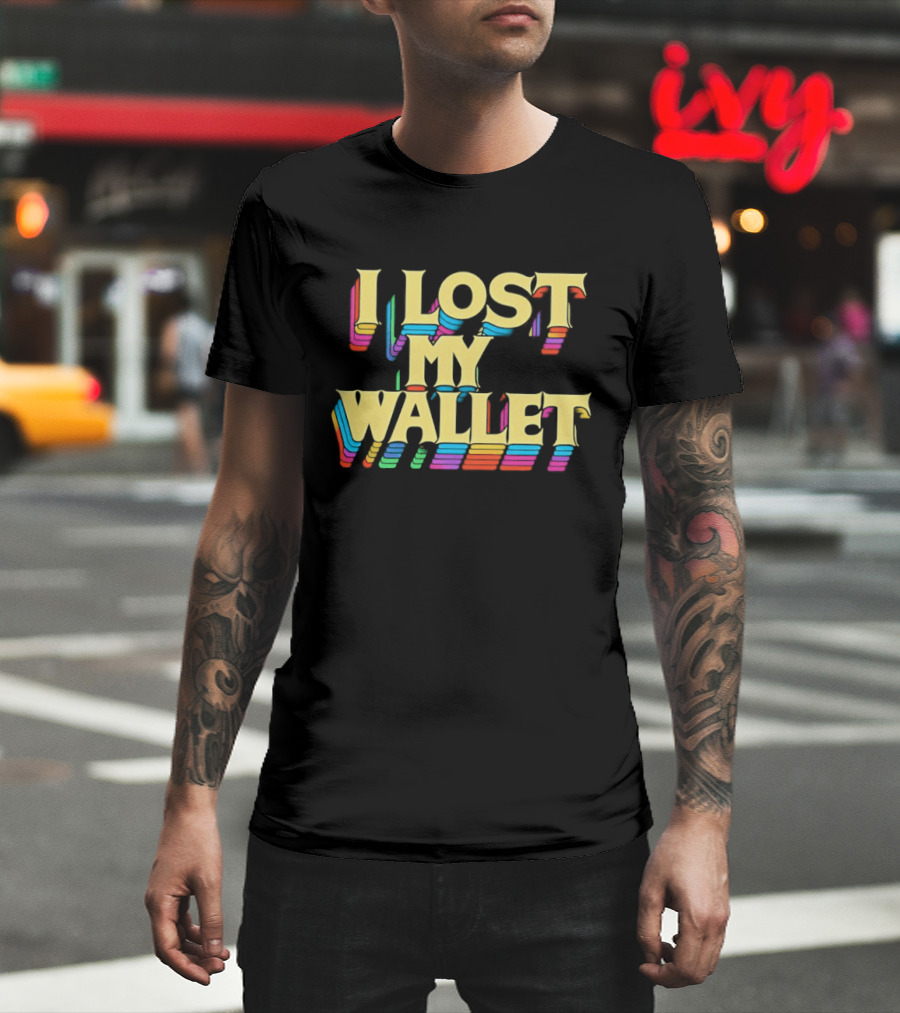 I Lost My Wallet Retro Multicolor T-Shirt
