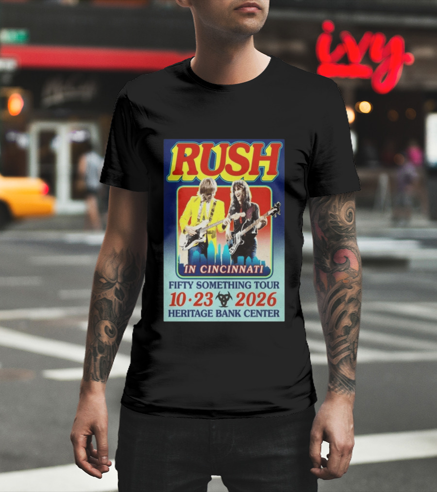 Rush In Cincinnati Fifty Something Tour 10 23 2026 Heritage Bank Center T-Shirt