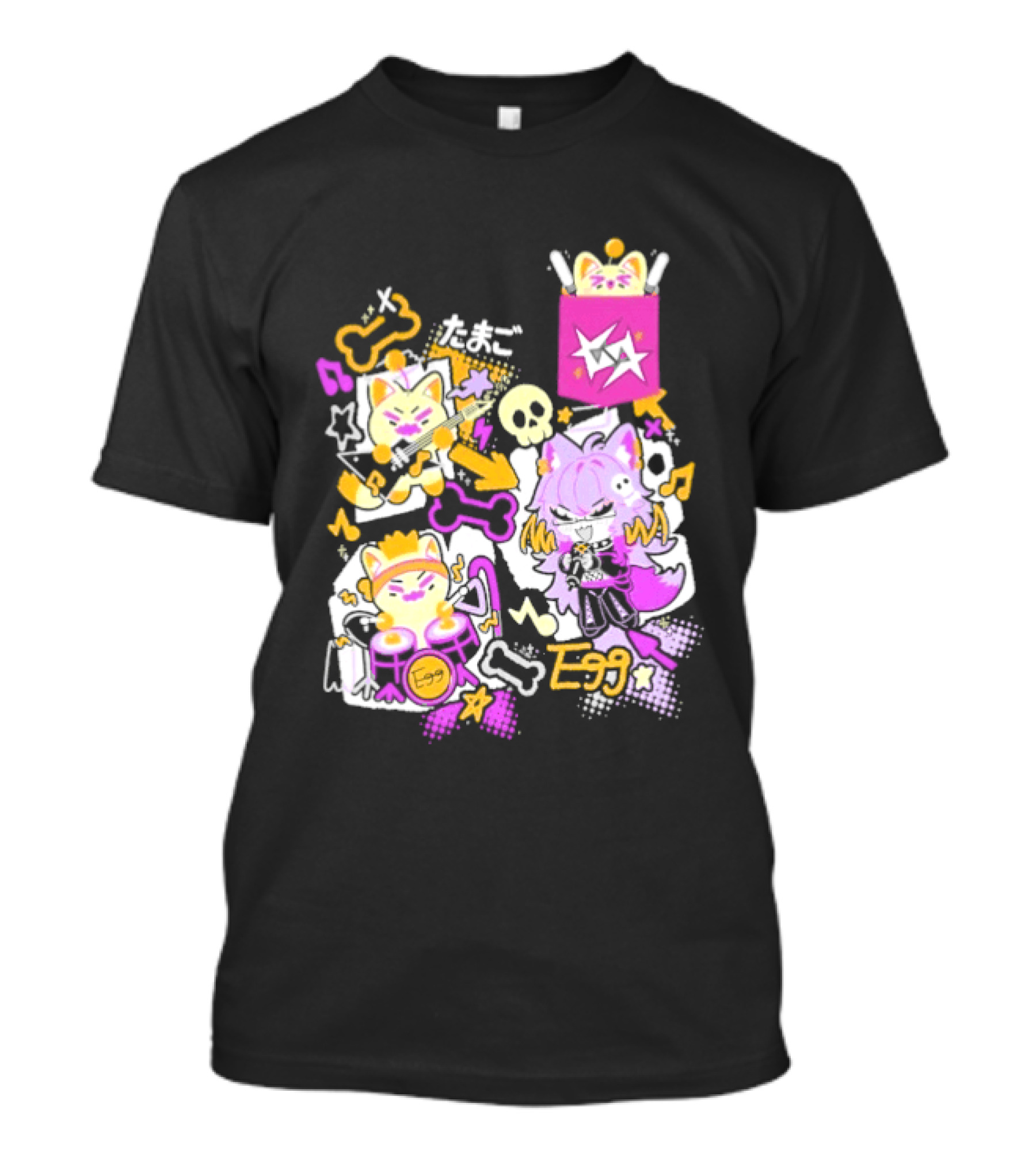 OverEzEggs Aspiring Idol Gamersupps Lucky Cat Gaming Power T-Shirt