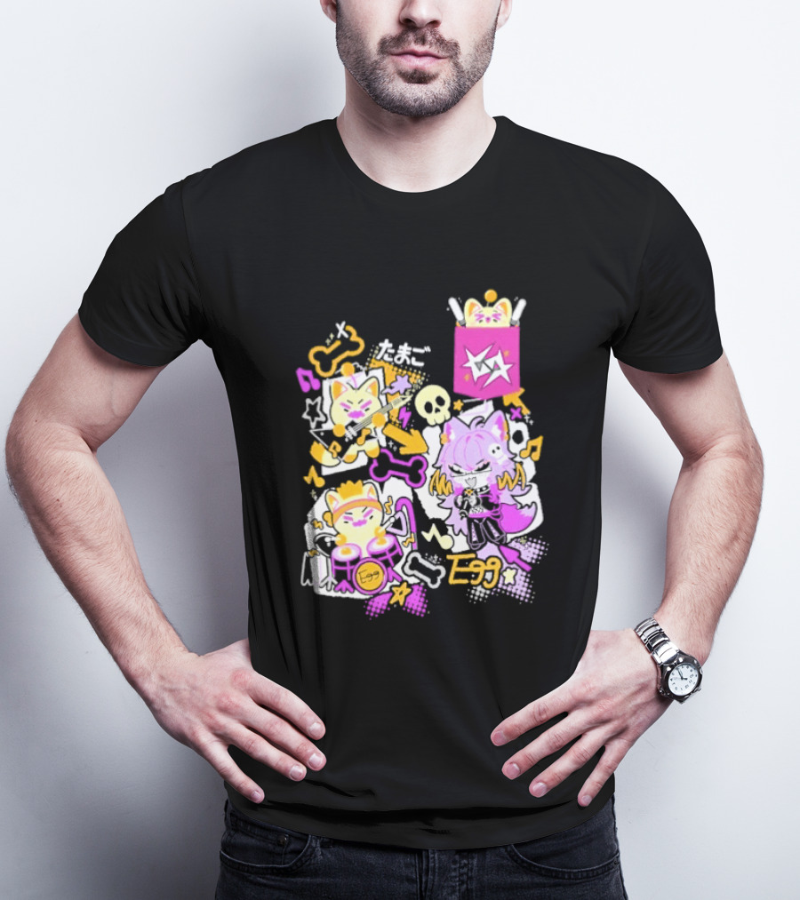 OverEzEggs Aspiring Idol Gamersupps Lucky Cat Gaming Power T-Shirt