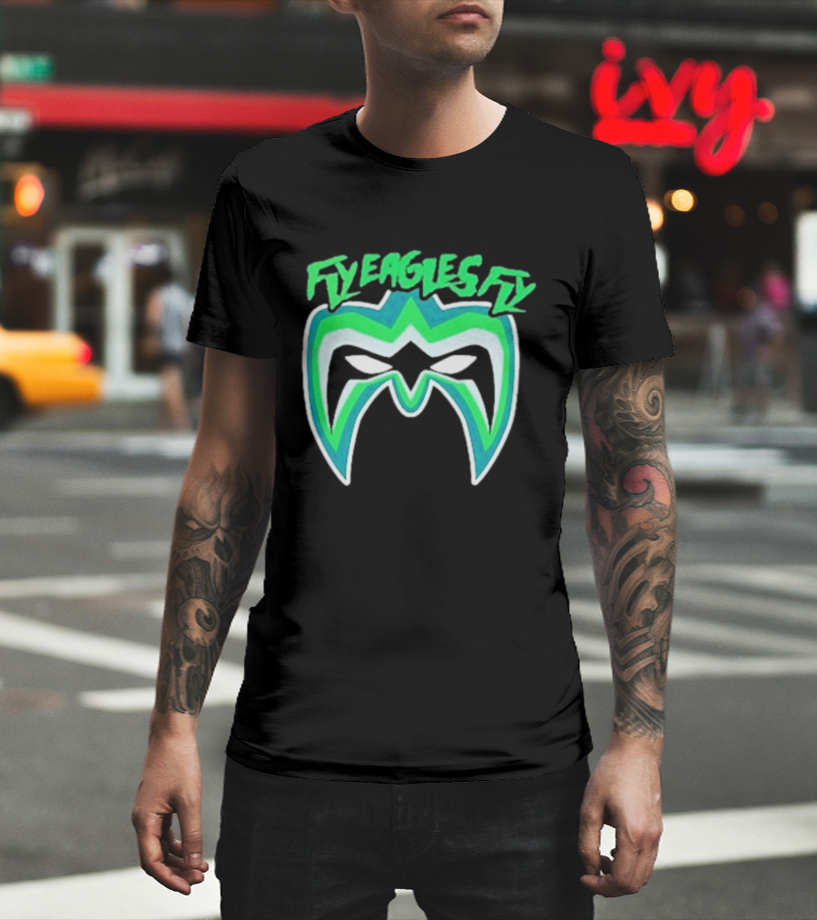 Philadelphia Eagles Fly Eagles Fly Warrior Mask T-Shirt