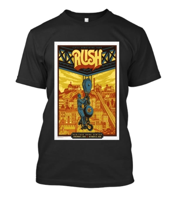 Fifty Something Tour Rush Heritage Bank Center October 23 2026 Cincinnati Ohio T-Shirt
