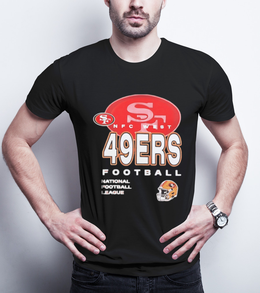 San Francisco 49ers NFC West Football National Football League 49ers Helmet T-Shirt