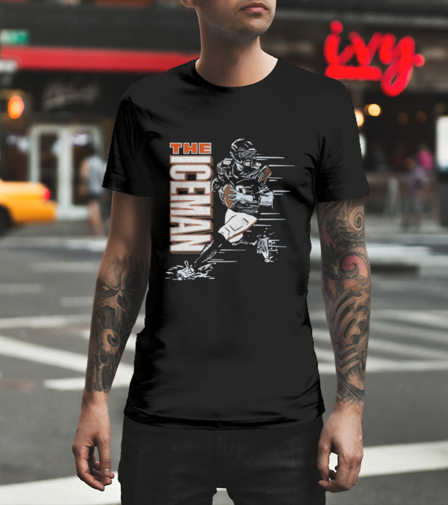 The Iceman Caleb Williams Chicago Bears Football Player Action T-Shirt