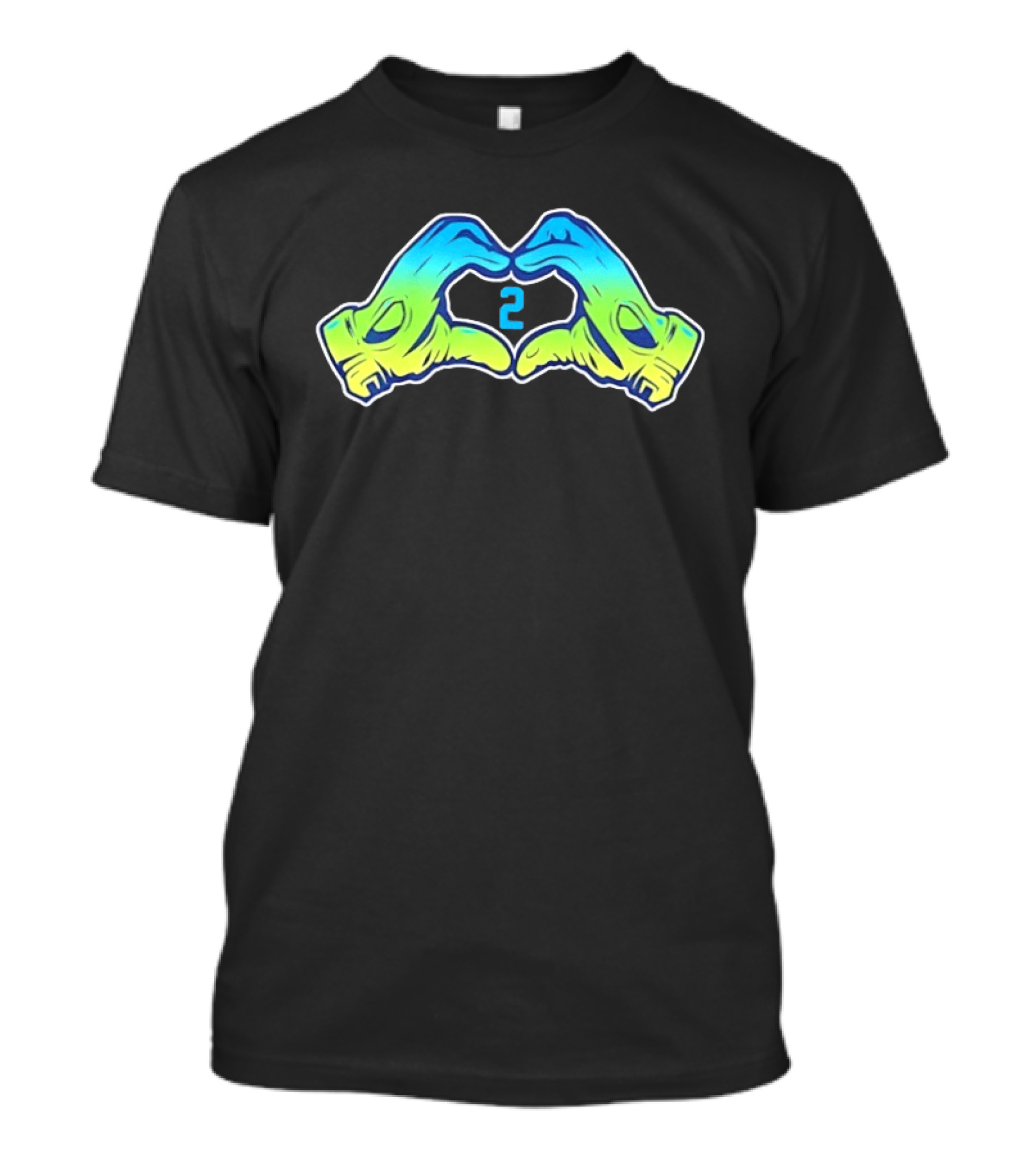 Tampa Bay Rays Yandy Díaz Heart Hands Number 2 T-Shirt