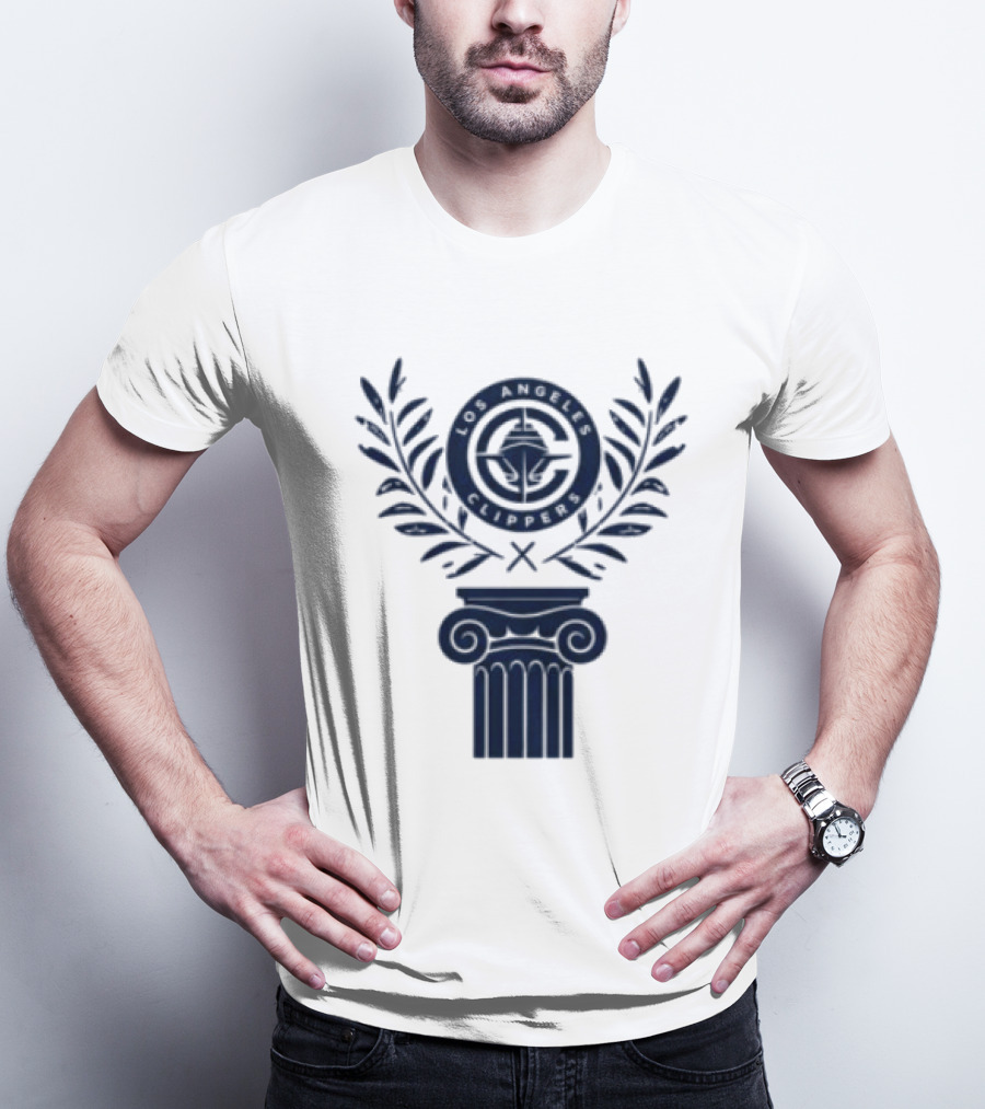 2026 LA Clippers Greek Heritage Night Laurel Column T-Shirt