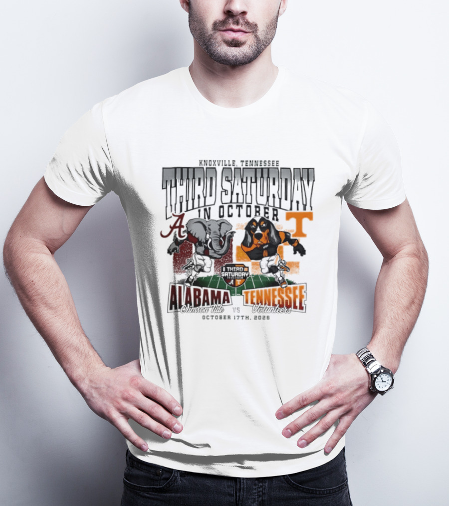 Knoxville Tennessee Third Saturday In October Alabama Crimson Tide Vs Tennessee Volunteers October 15th 2022 T-Shirt