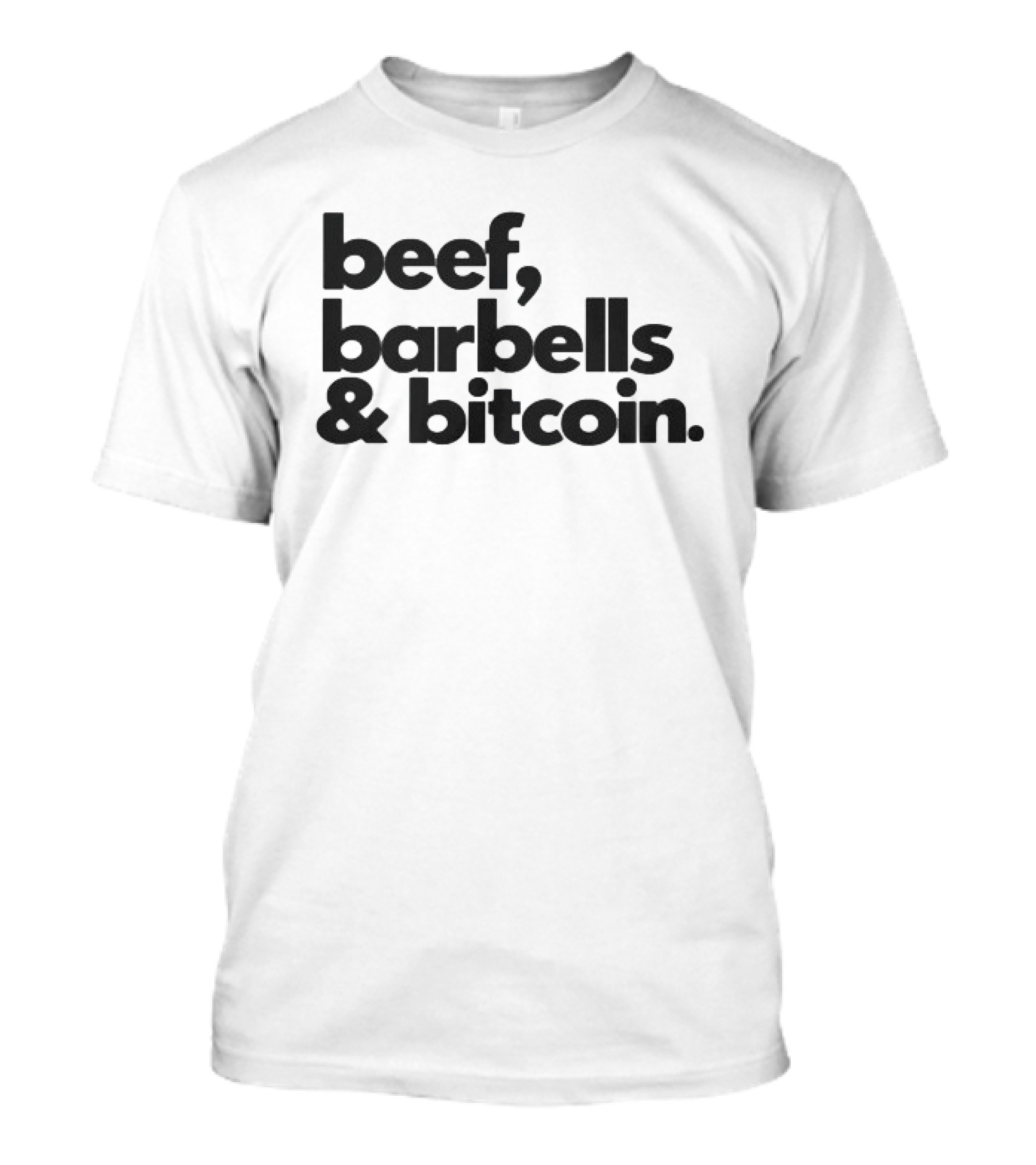 Beef Barbells & Bitcoin Fitness And Cryptocurrency Lifestyle T-Shirt